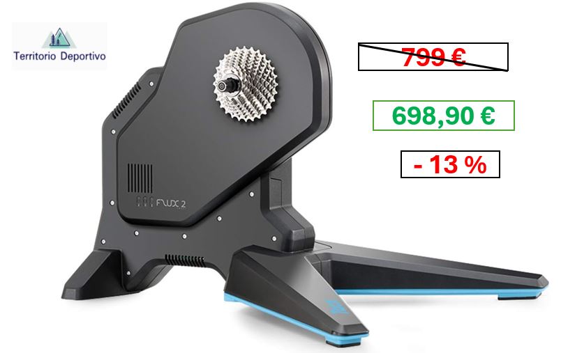 Rodillo de entrenamiento inteligente con potencia y precisión Tacx Flux ...